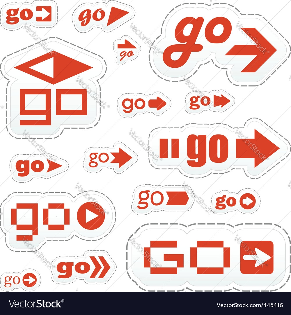 Go Royalty Free Vector Image - VectorStock