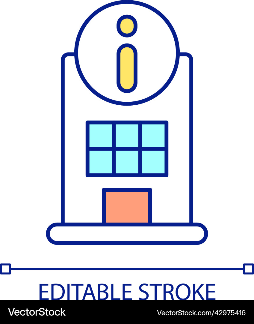 Information center rgb color icon Royalty Free Vector Image