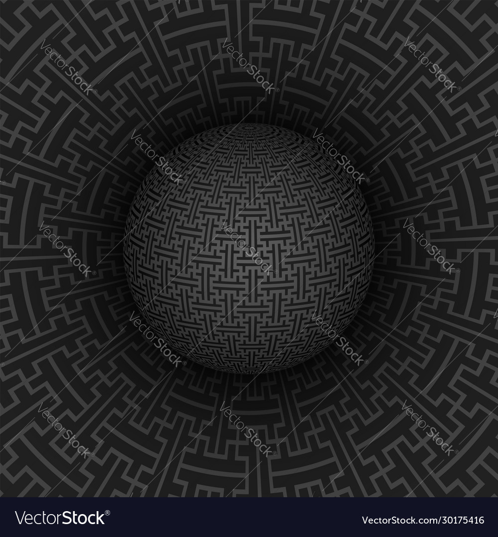 Sayagata pattern sphere backdrop Royalty Free Vector Image