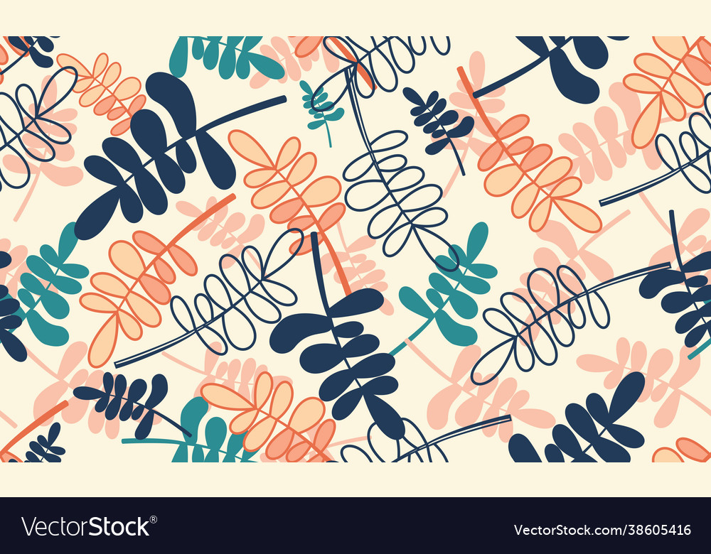 Seamless Pattern With Chrysanthemumsjapanese Vector Image