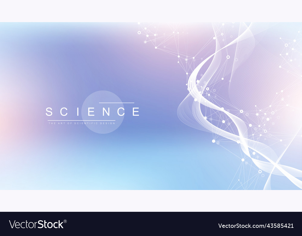 Abstract structure molecules or atom for science Vector Image