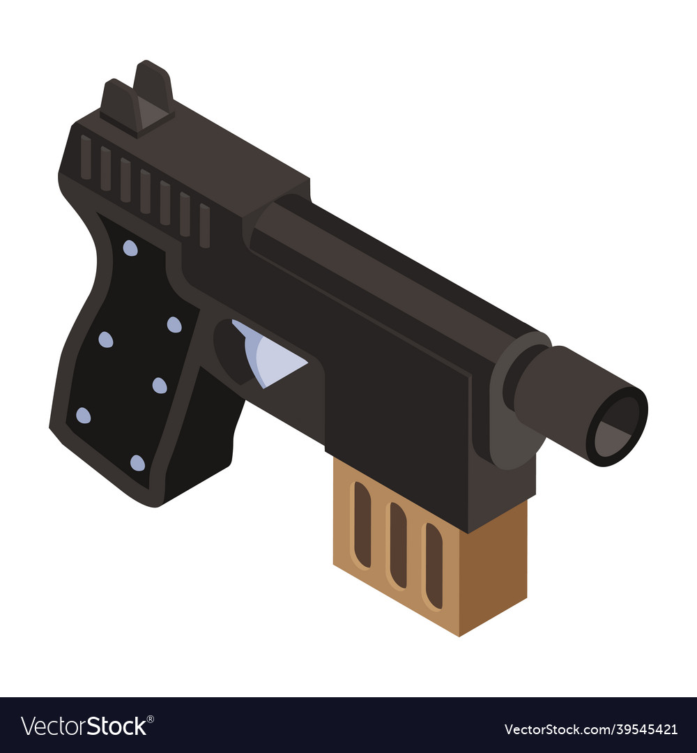 Automatic gun Royalty Free Vector Image - VectorStock