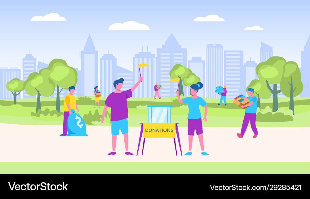 Donations collection Royalty Free Vector Image
