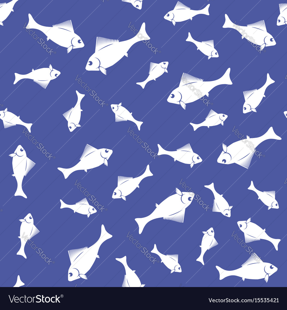 Fresh fish seamless pattern Royalty Free Vector Image