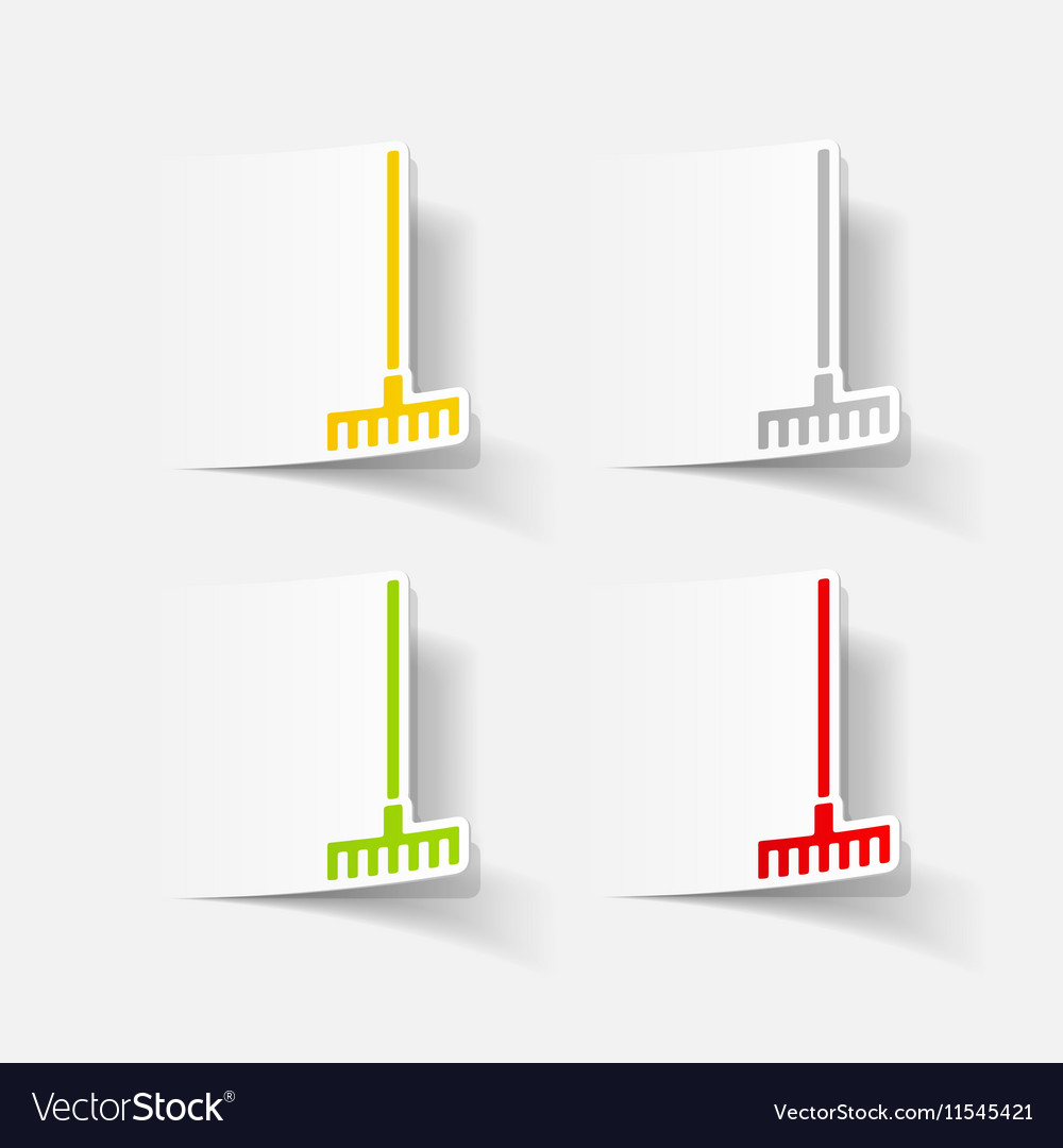 Realistic design element rake Royalty Free Vector Image