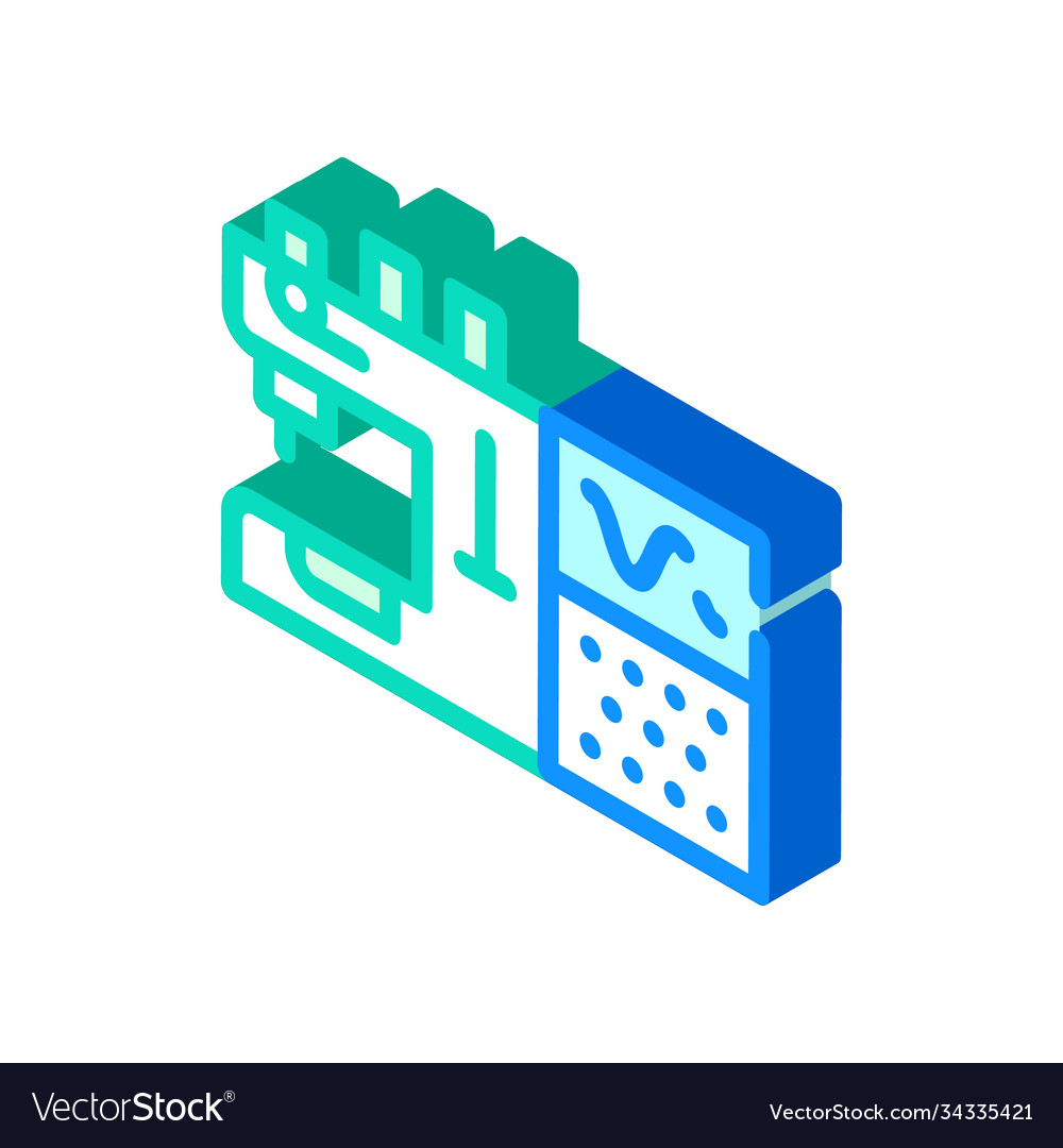 Sewing machine with programmable embroidery Vector Image