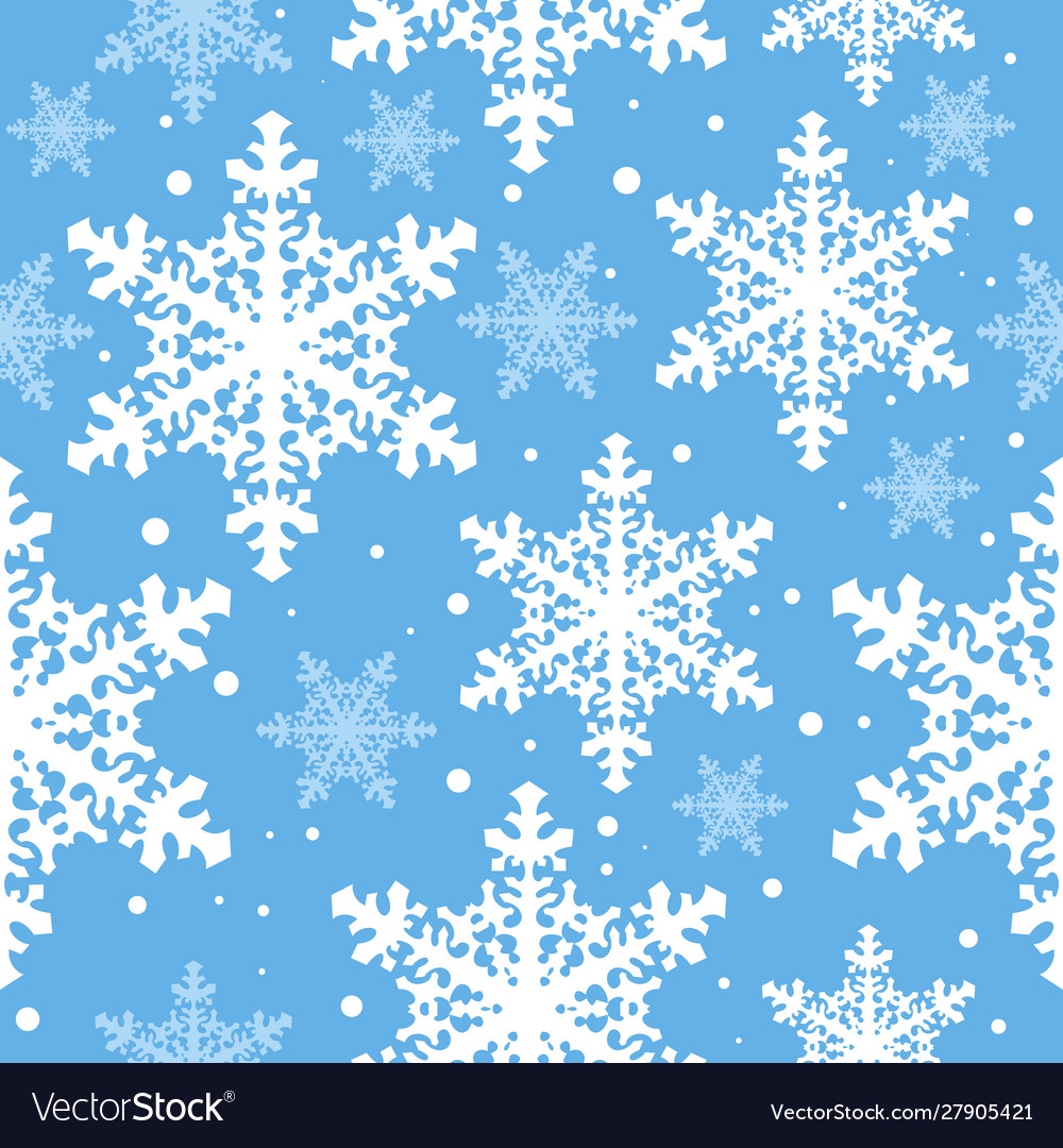 Snowfall seamless Royalty Free Vector Image - VectorStock