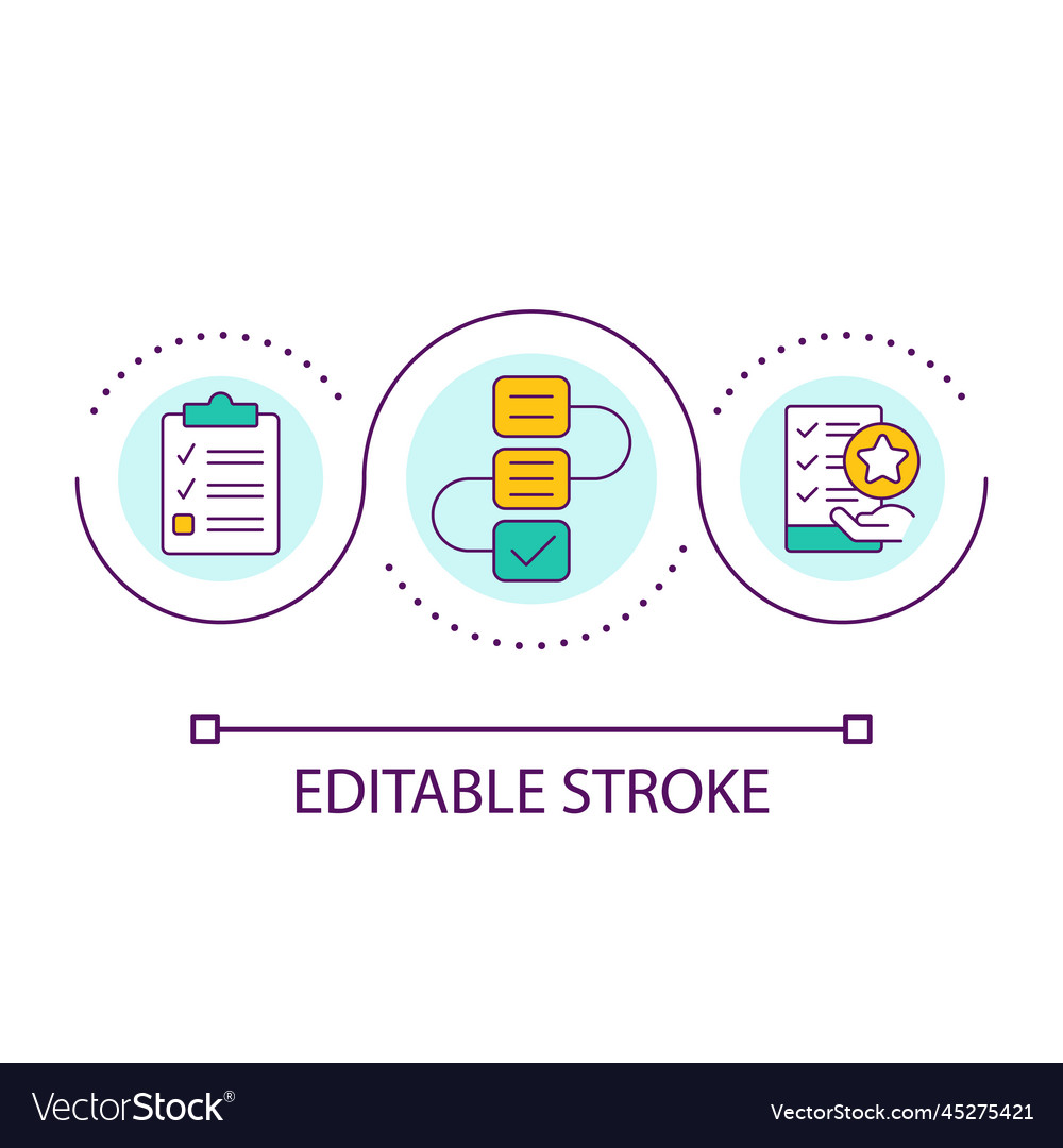 Task completion loop concept icon Royalty Free Vector Image