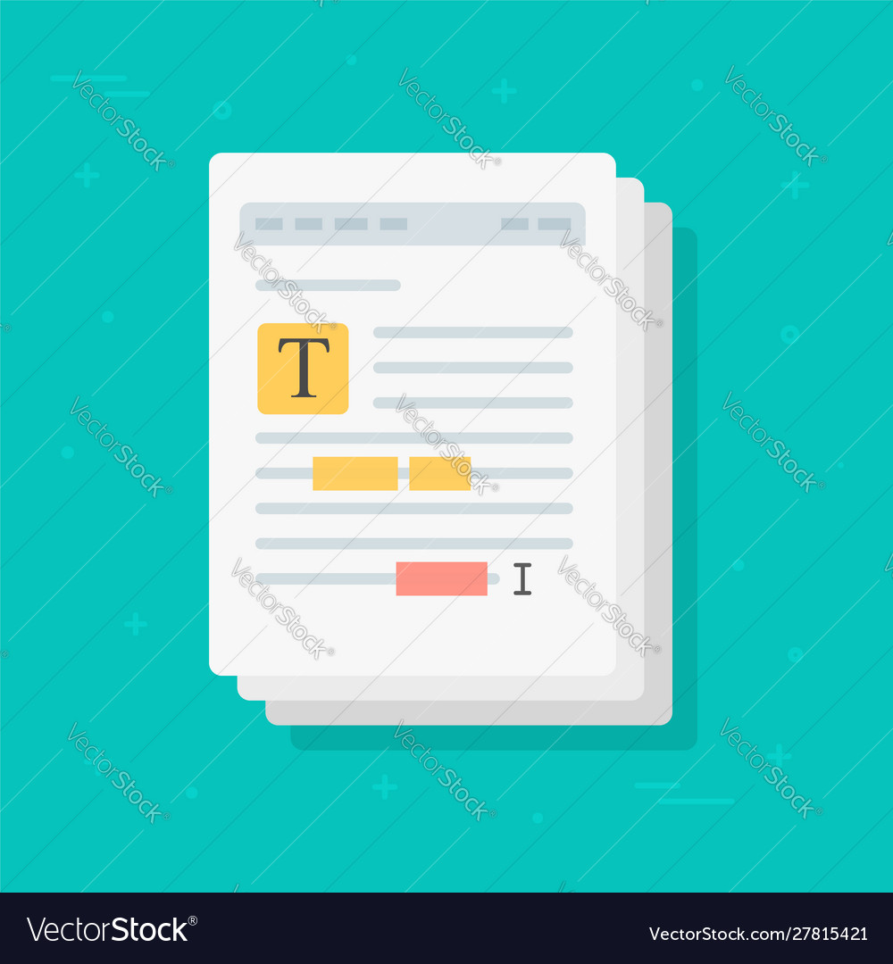 Text file or document content editing icon Vector Image
