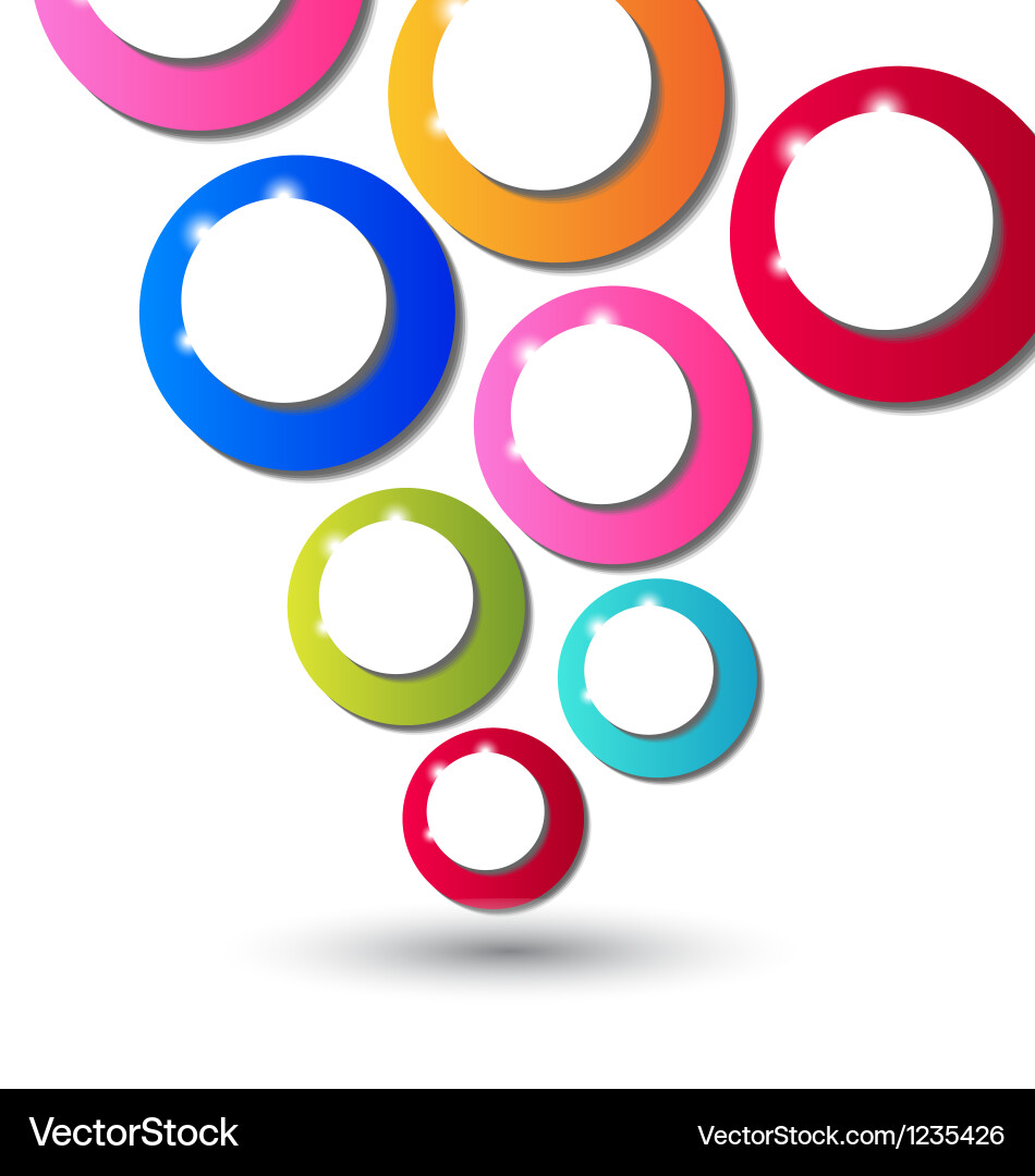 Abstract background with set of multicolor circle Vector Image