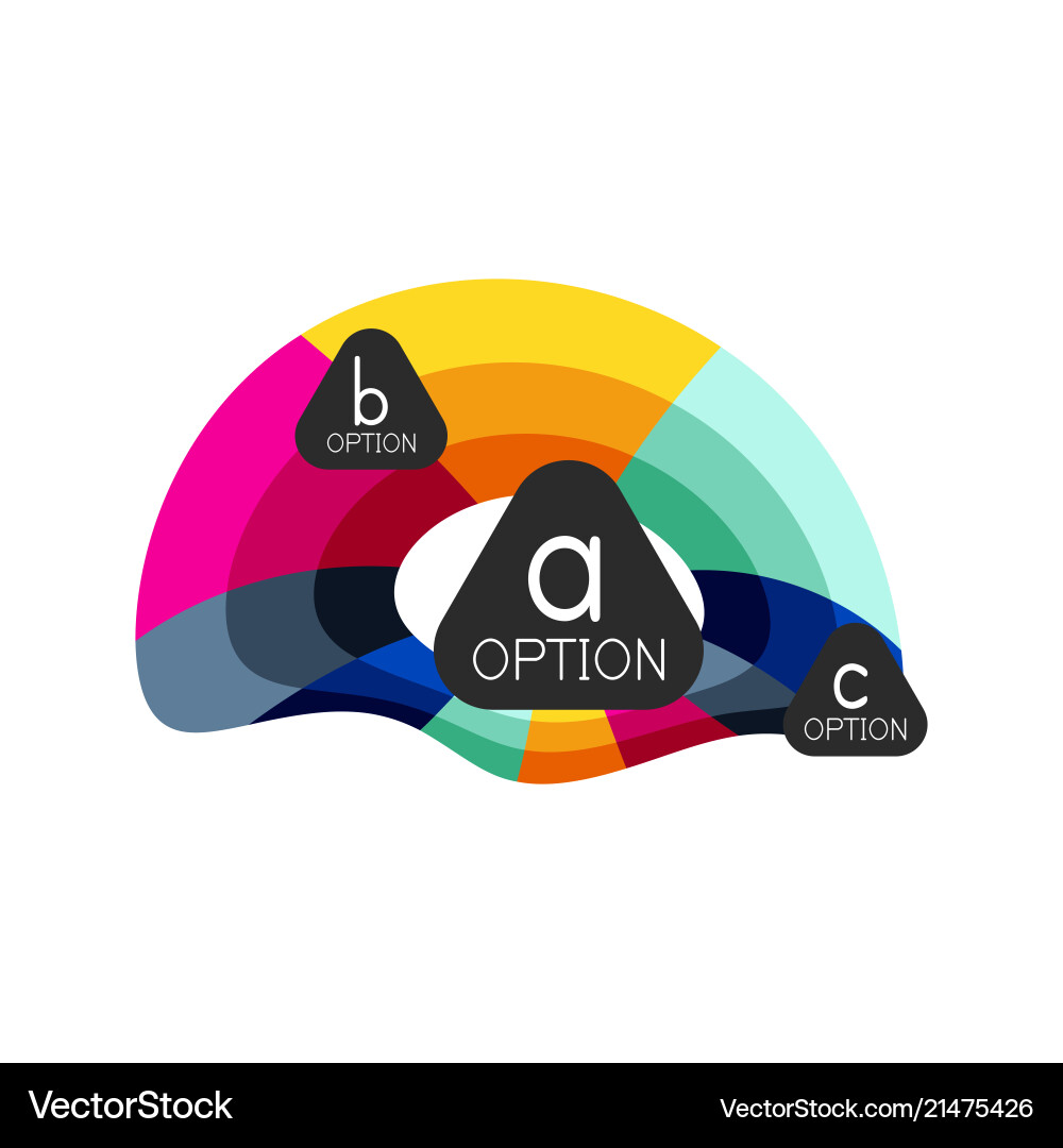 Abstract colorful geometric option infographics Vector Image