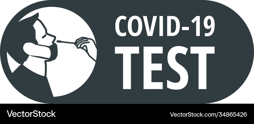 Covid19-19 virus swab test icon Royalty Free Vector Image