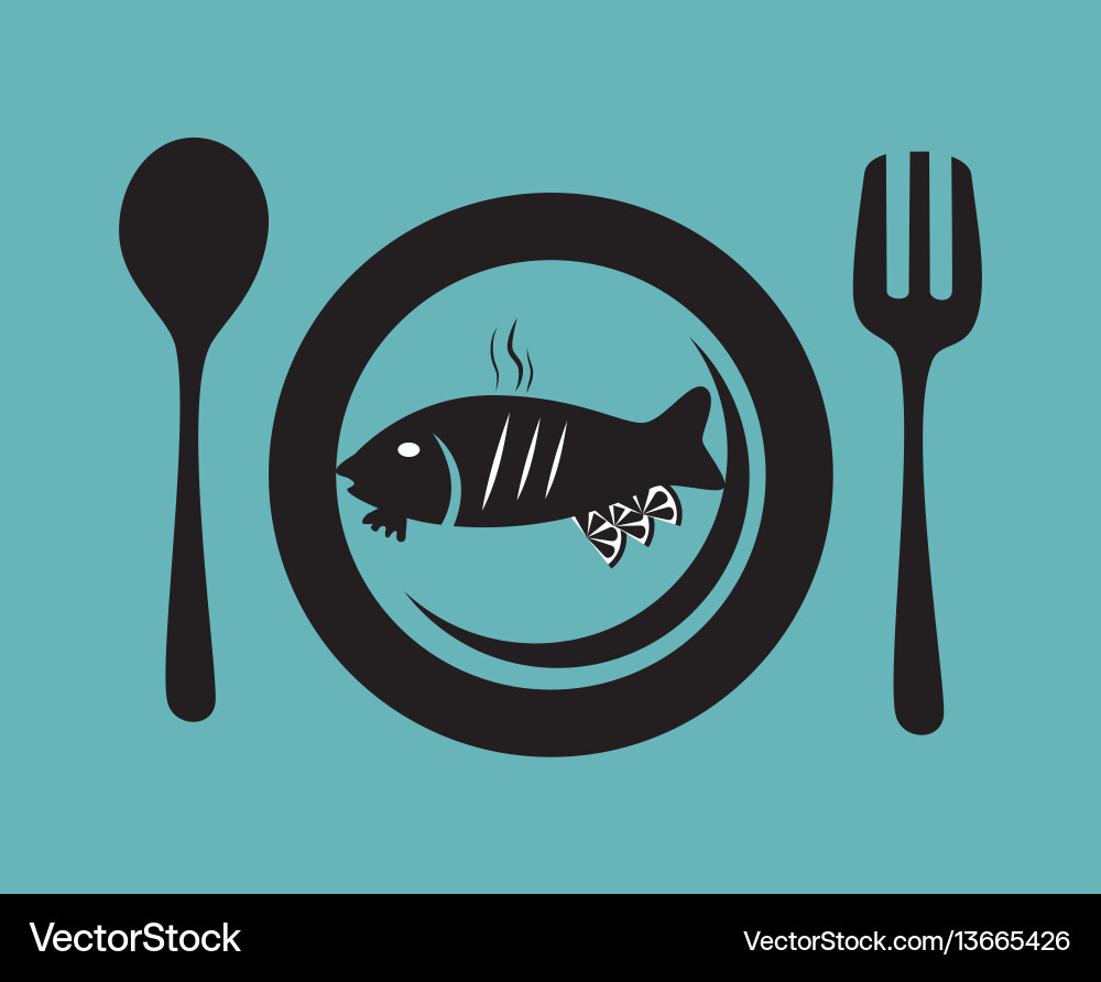 Food design over blue background Royalty Free Vector Image