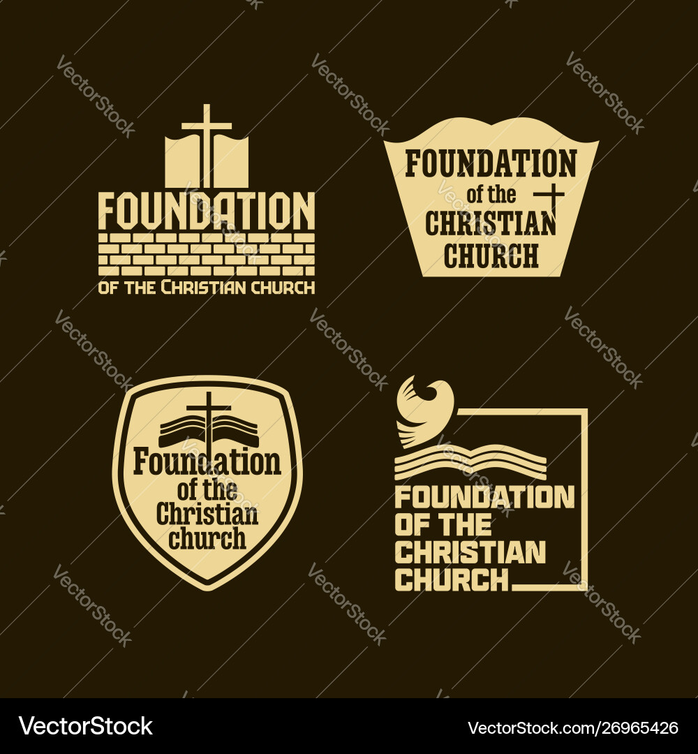 Foundation christian church Royalty Free Vector Image