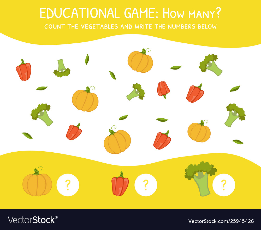 How many education game for preschool children Vector Image