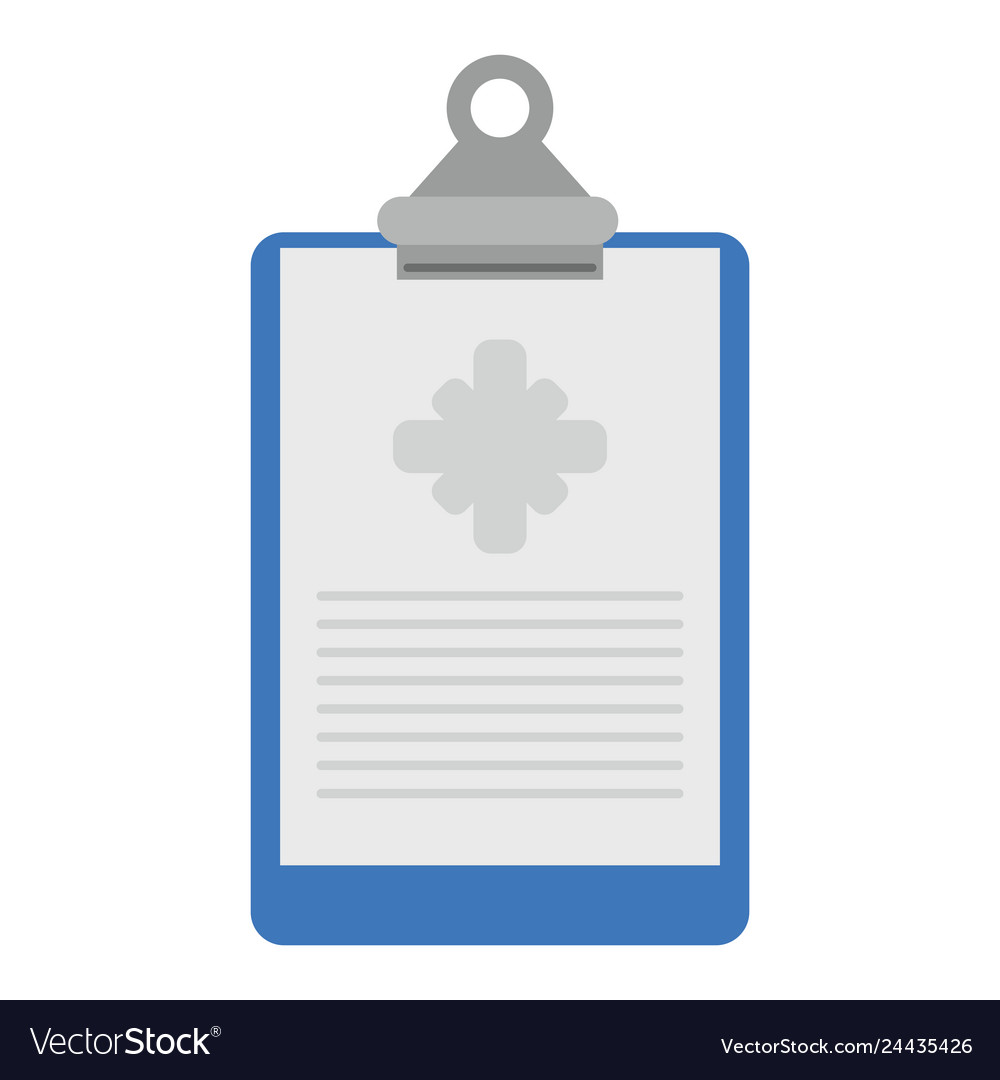 Medical document clipboard Royalty Free Vector Image