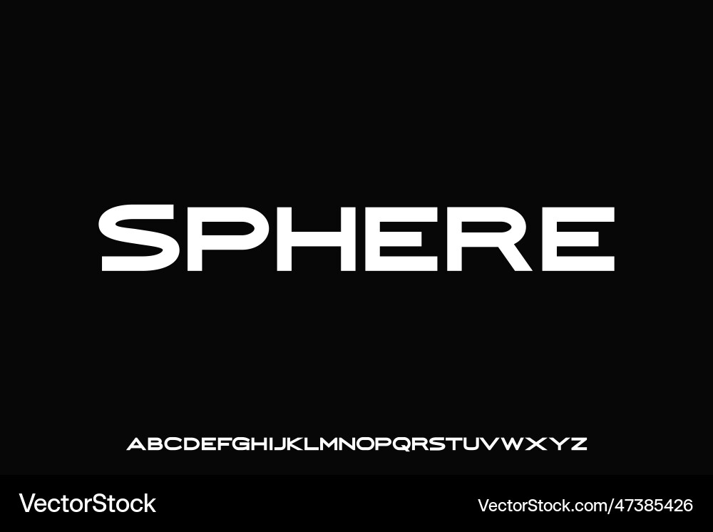 Modern sophisticated sans serif font design Vector Image
