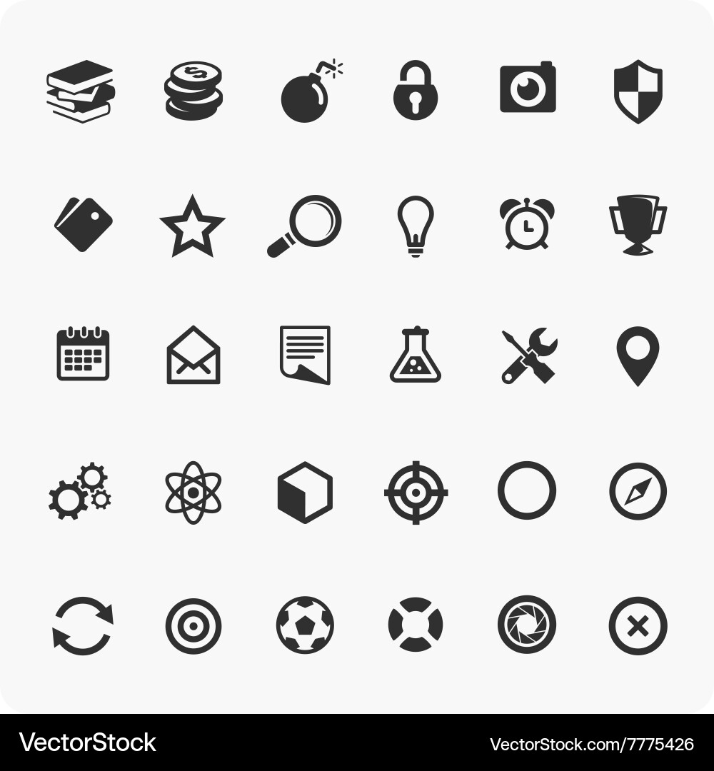 Set of universal icons Royalty Free Vector Image