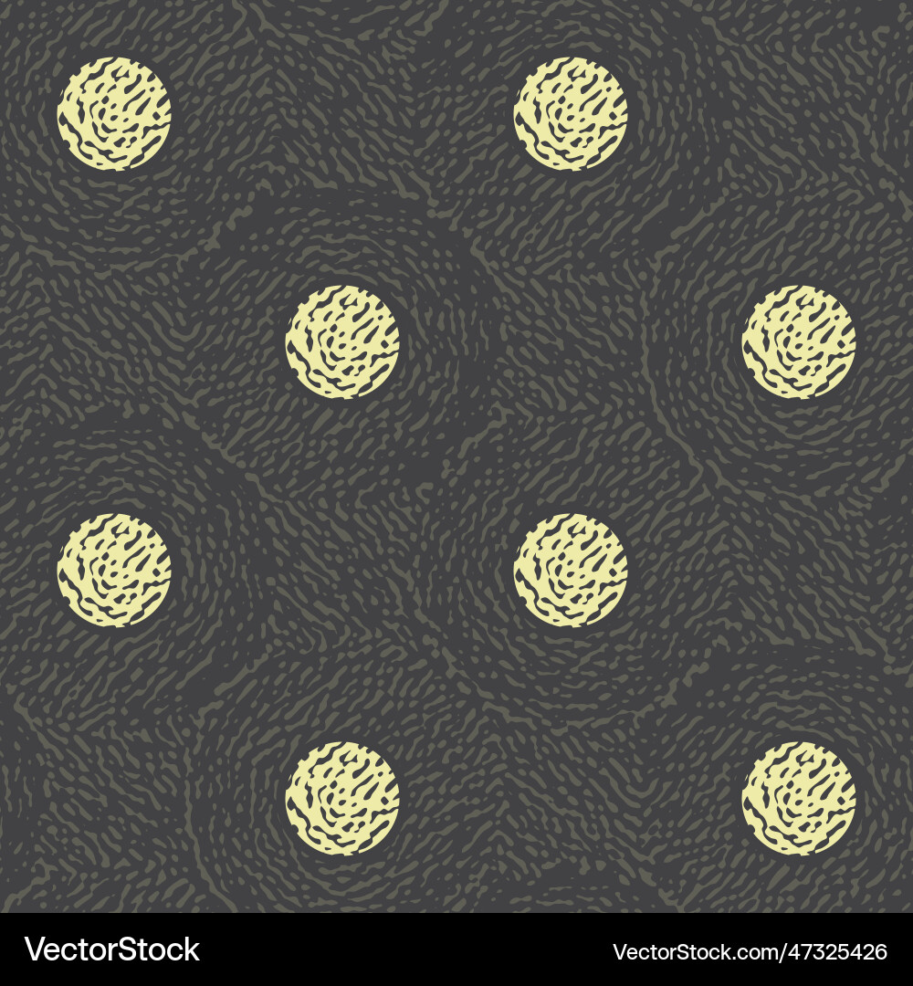 Tonal brown and yellow mottled polka dots pattern Vector Image