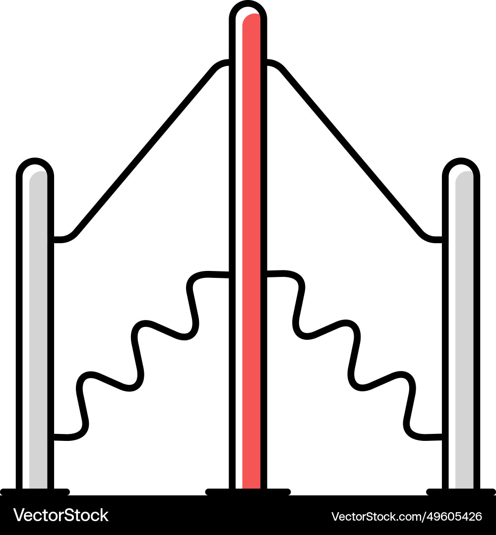 Walker climber park kid play color icon Royalty Free Vector