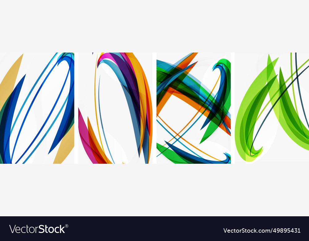 Abstract colorful wave posters for wallpaper Vector Image