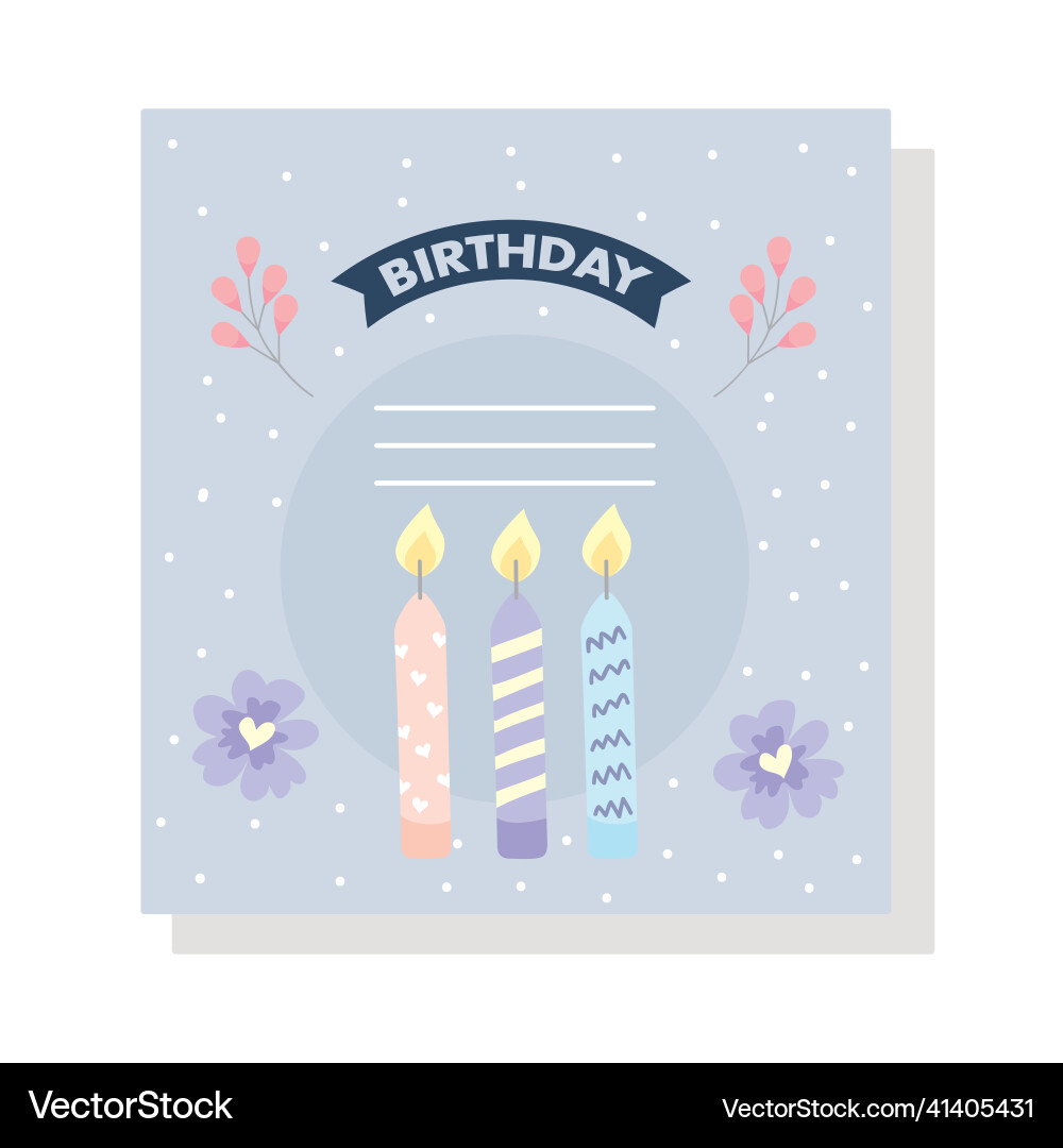Birthday invitation poster Royalty Free Vector Image