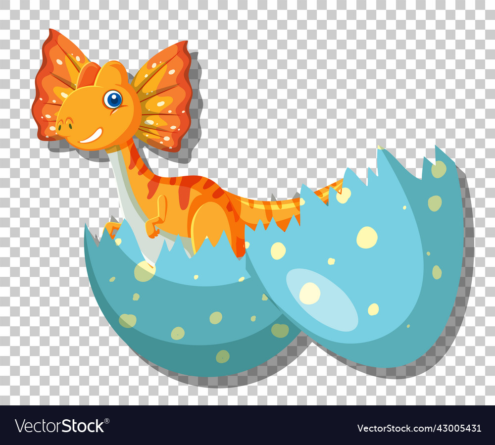 Cute dilophosaurus dinosaur isolated Royalty Free Vector