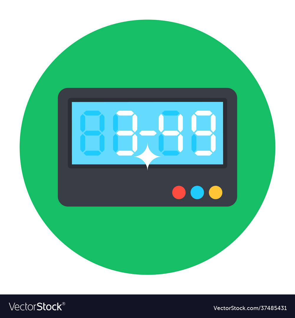 Digital clock Royalty Free Vector Image - VectorStock