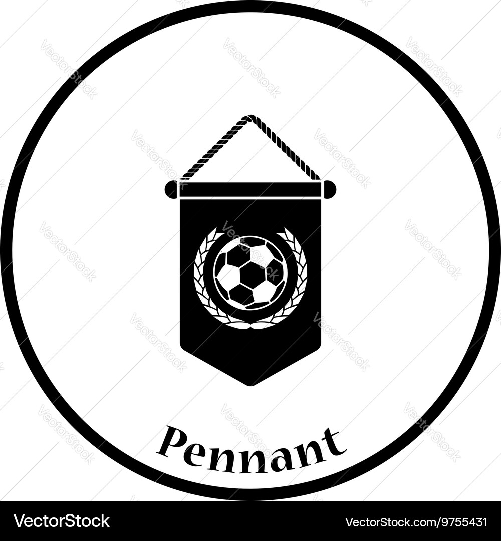 Football pennant icon Royalty Free Vector Image