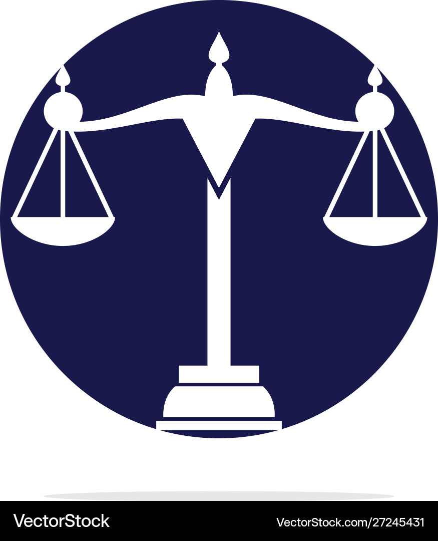 Law and attorney logo design Royalty Free Vector Image