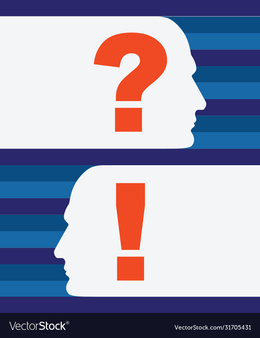 Question answer Royalty Free Vector Image - VectorStock