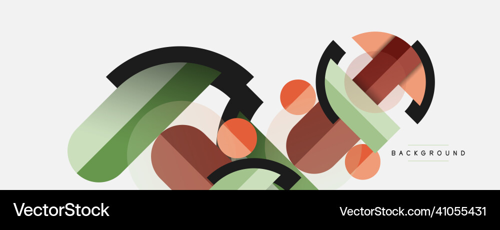 Round geometric shapes lines and circles Vector Image