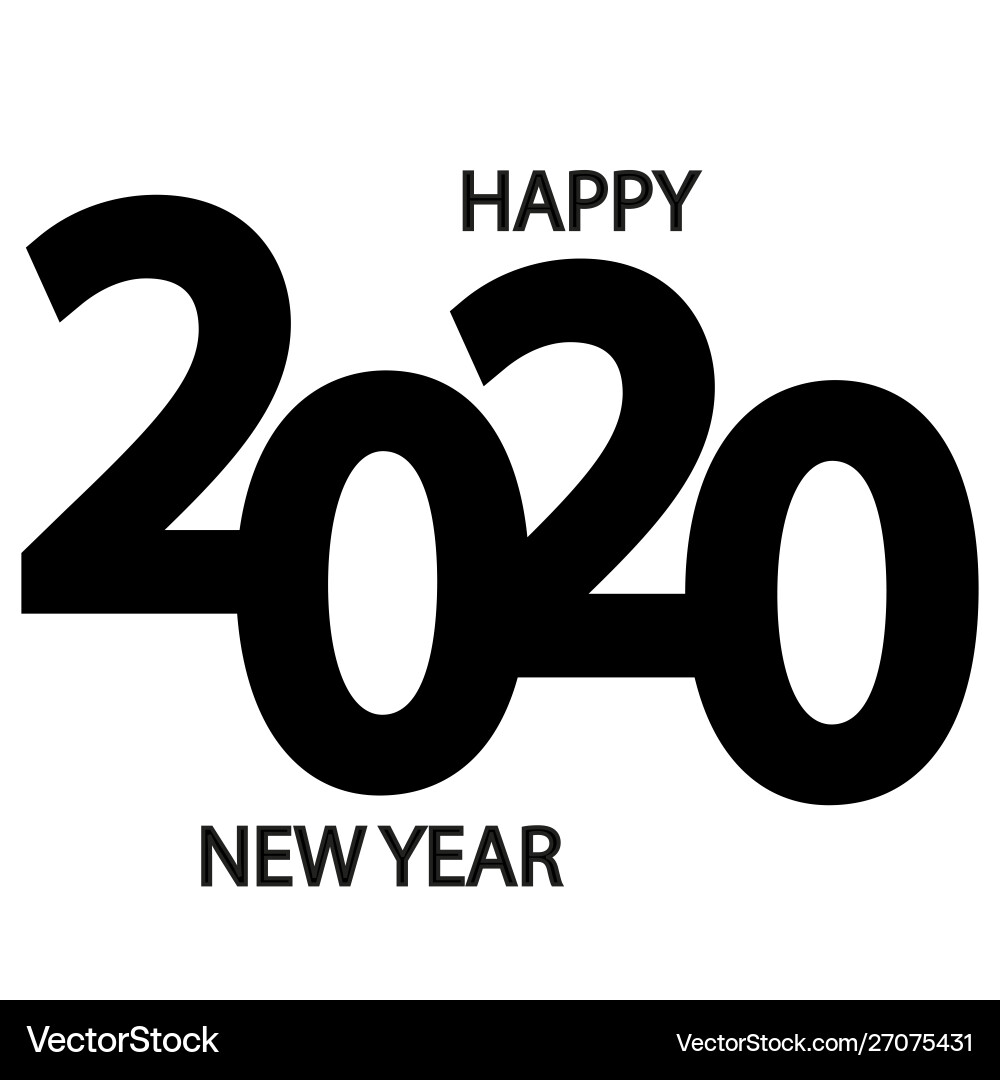 Symbols beginning new 2020 year Royalty Free Vector Image