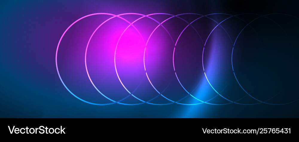 Trendy neon blue abstract design with waves Vector Image