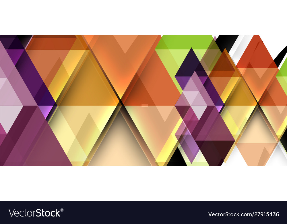 Colorful repeating triangles modern geometric Vector Image