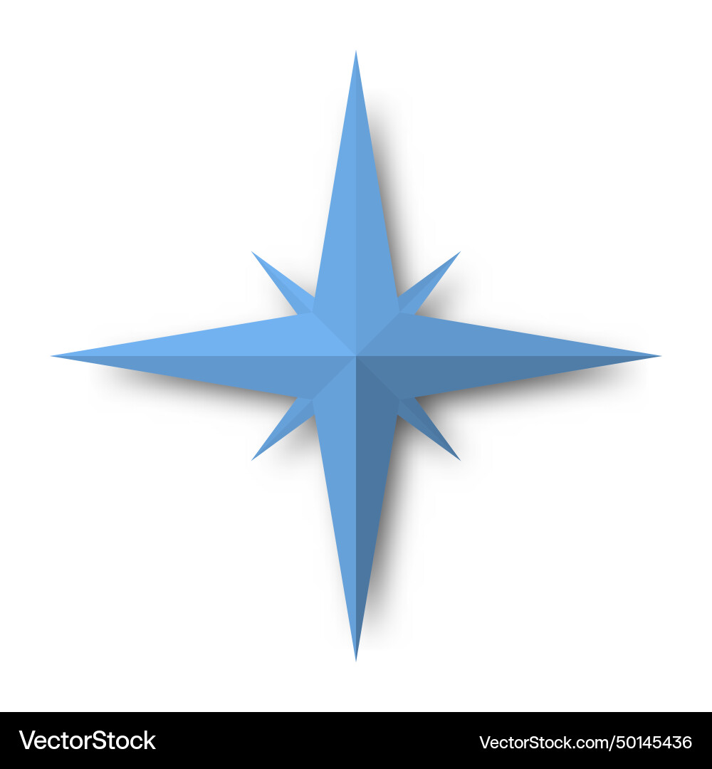 Compass rose - nautical chart travel equipment Vector Image