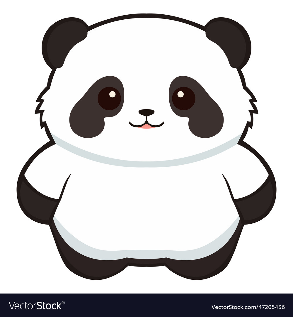 Cute little baby panda Royalty Free Vector Image