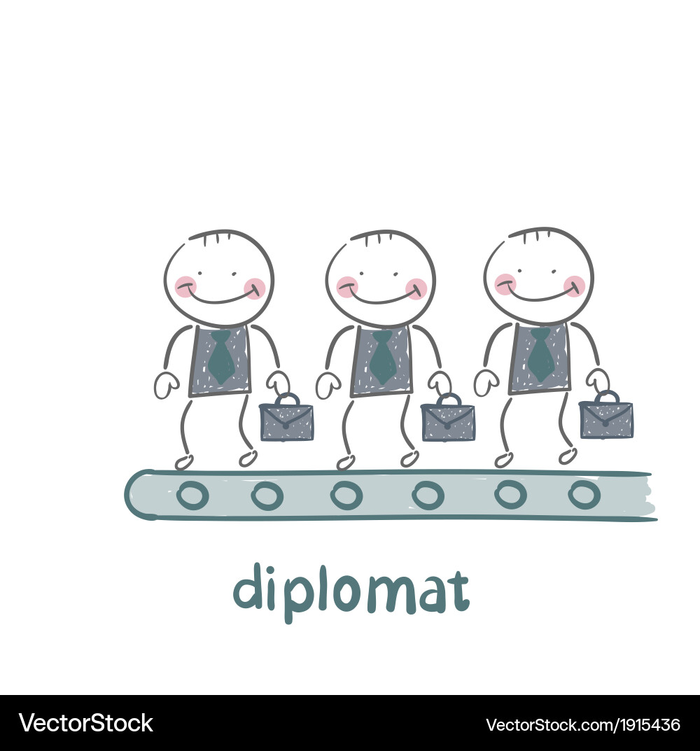 Diplomats are on the line Royalty Free Vector Image