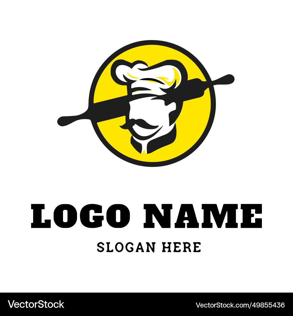 Food chef restaurant logo design template chef Vector Image