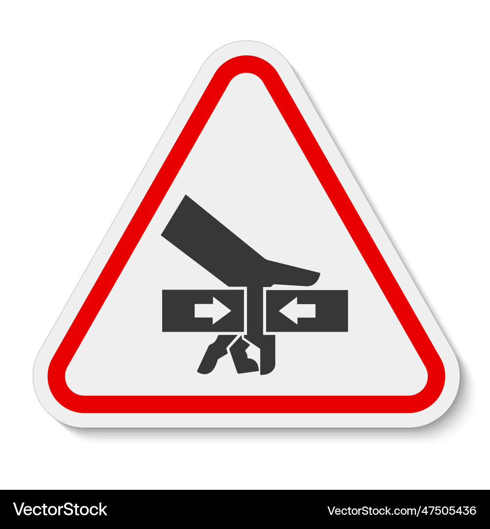 Hand crush force from two sides symbol sign Vector Image