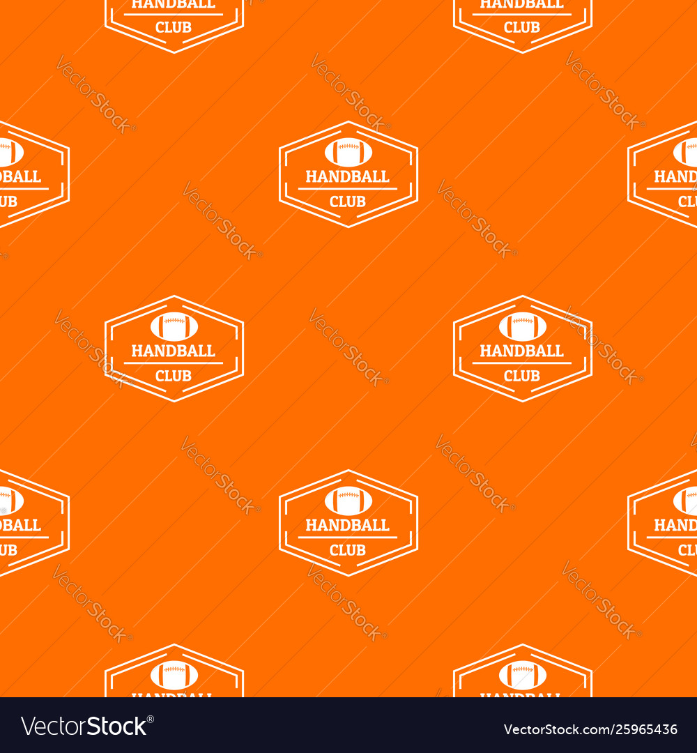 Handball pattern orange Royalty Free Vector Image