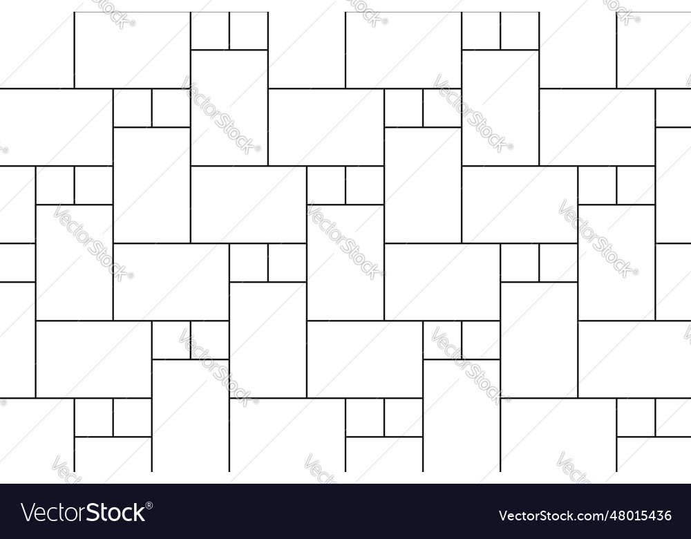 Herringbone inserted tile seamless pattern Vector Image