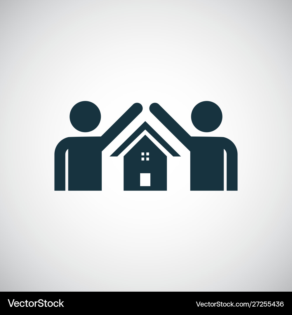 Home person safe icon for web and ui on white Vector Image