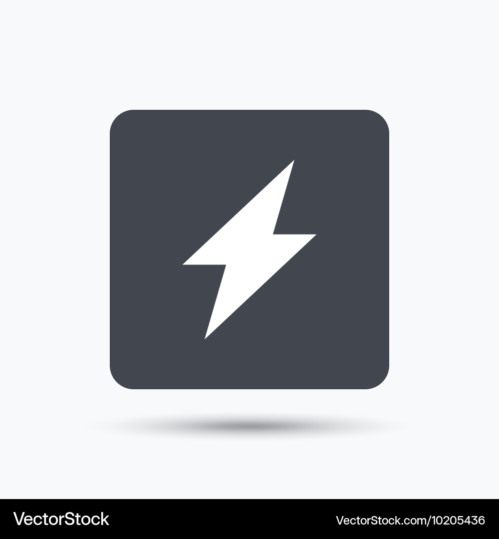 Lightning icon electricity energy power sign Vector Image