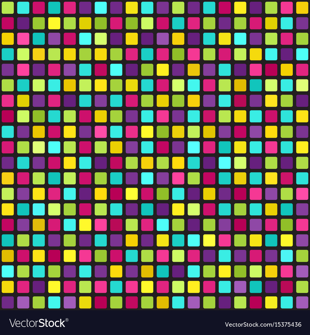 Multicolor square pattern seamless geometric Vector Image