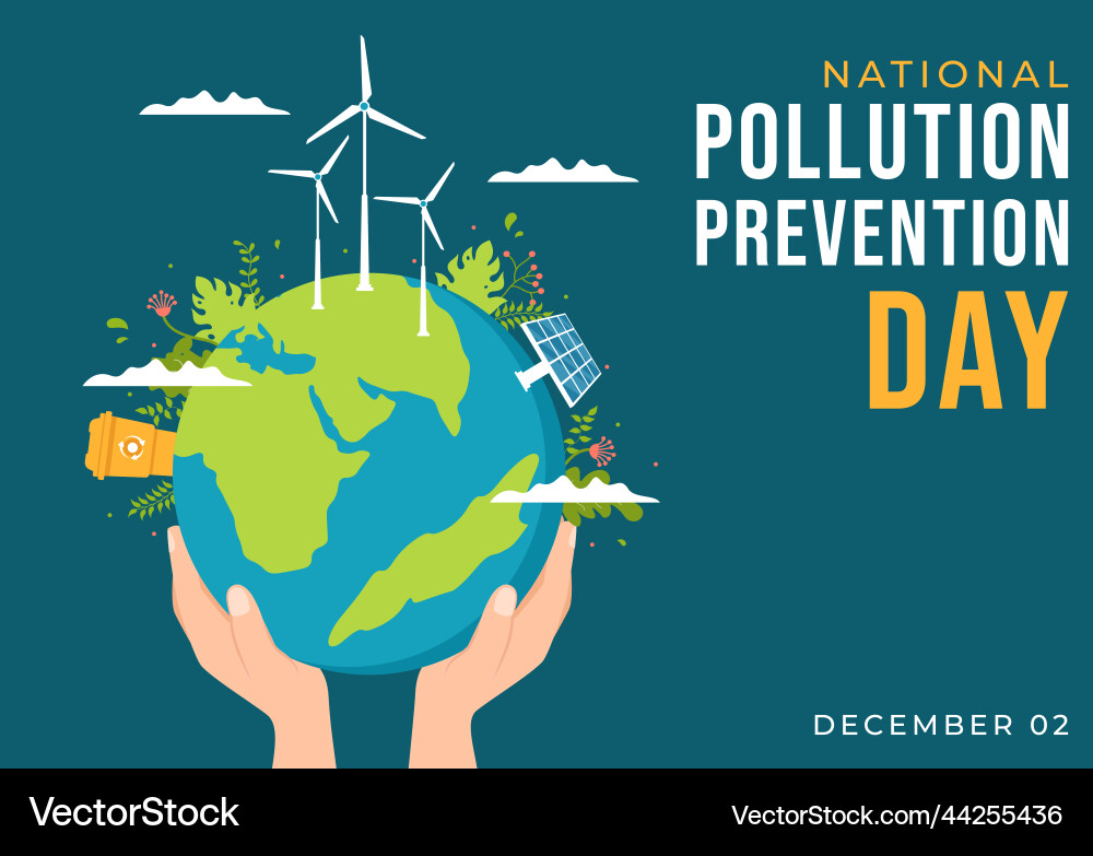 National pollution prevention day for awareness Vector Image