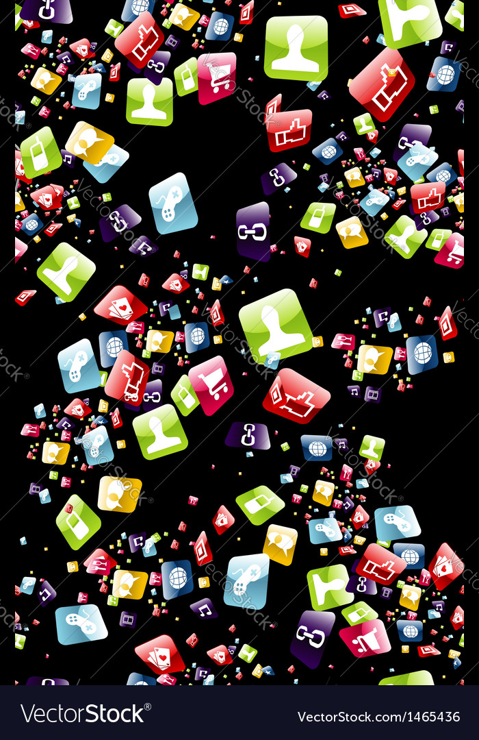 Smart phone apps pattern Royalty Free Vector Image