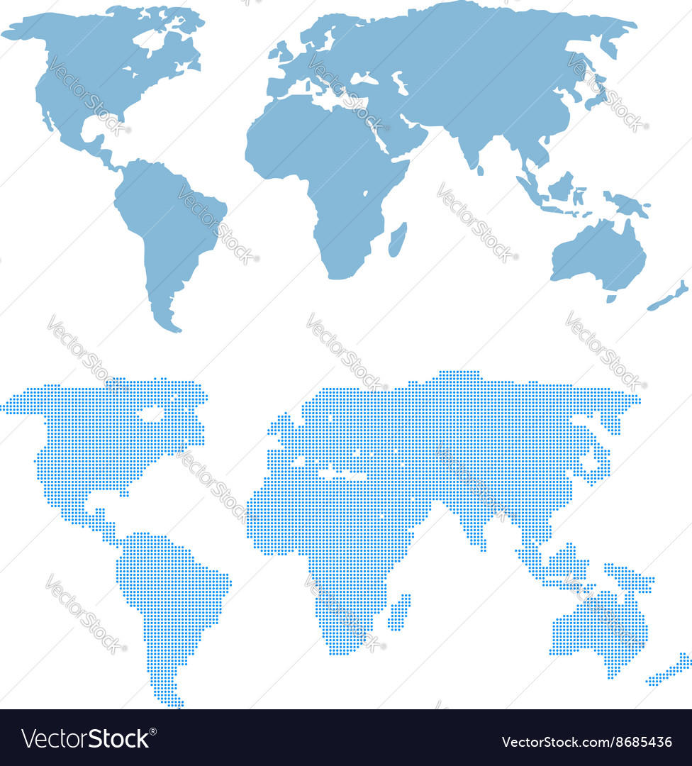 World map template in Royalty Free Vector Image