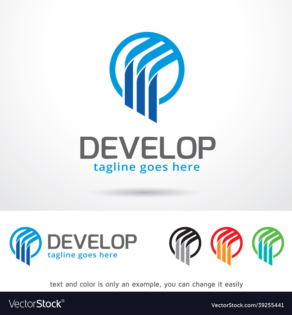 Abstract circle develop logo template design Vector Image