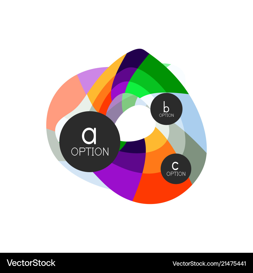 Abstract colorful geometric option infographics Vector Image